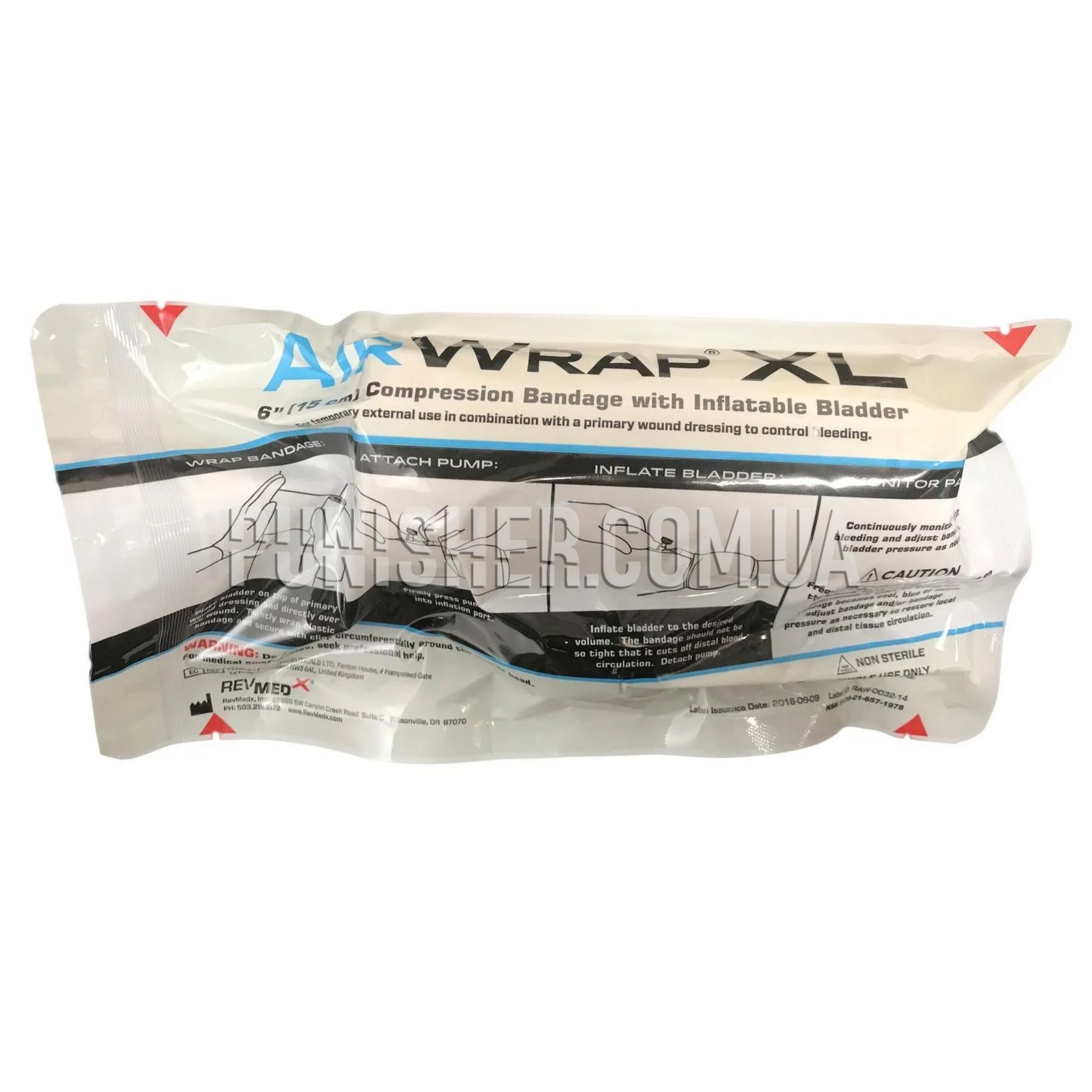 Компрессионный бандаж RevMedx AirWrap 6” с надувной пневмокамерой Tan ...