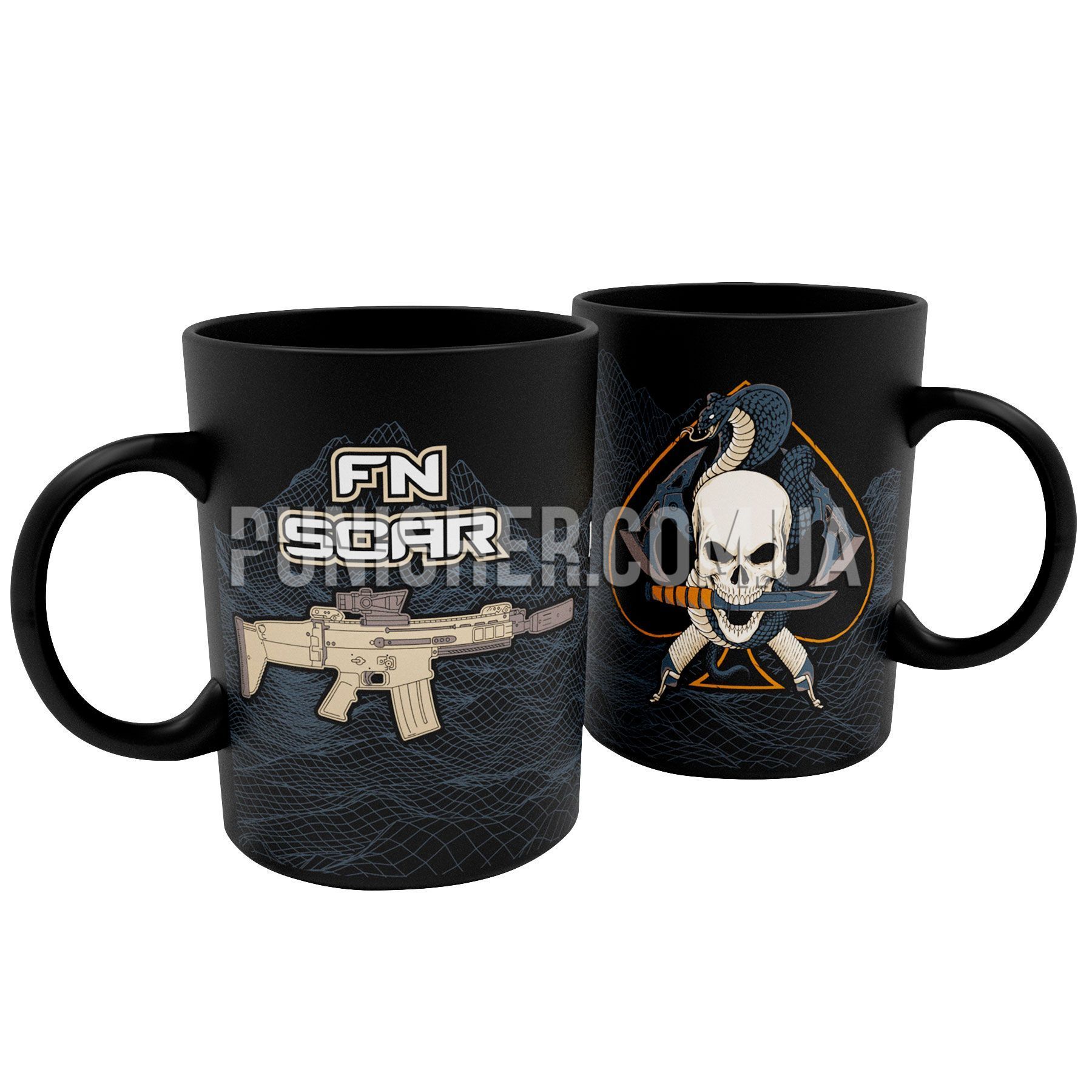 Чашка Military Black Coffee Company FN SCAR Серый/Черный купить с ...