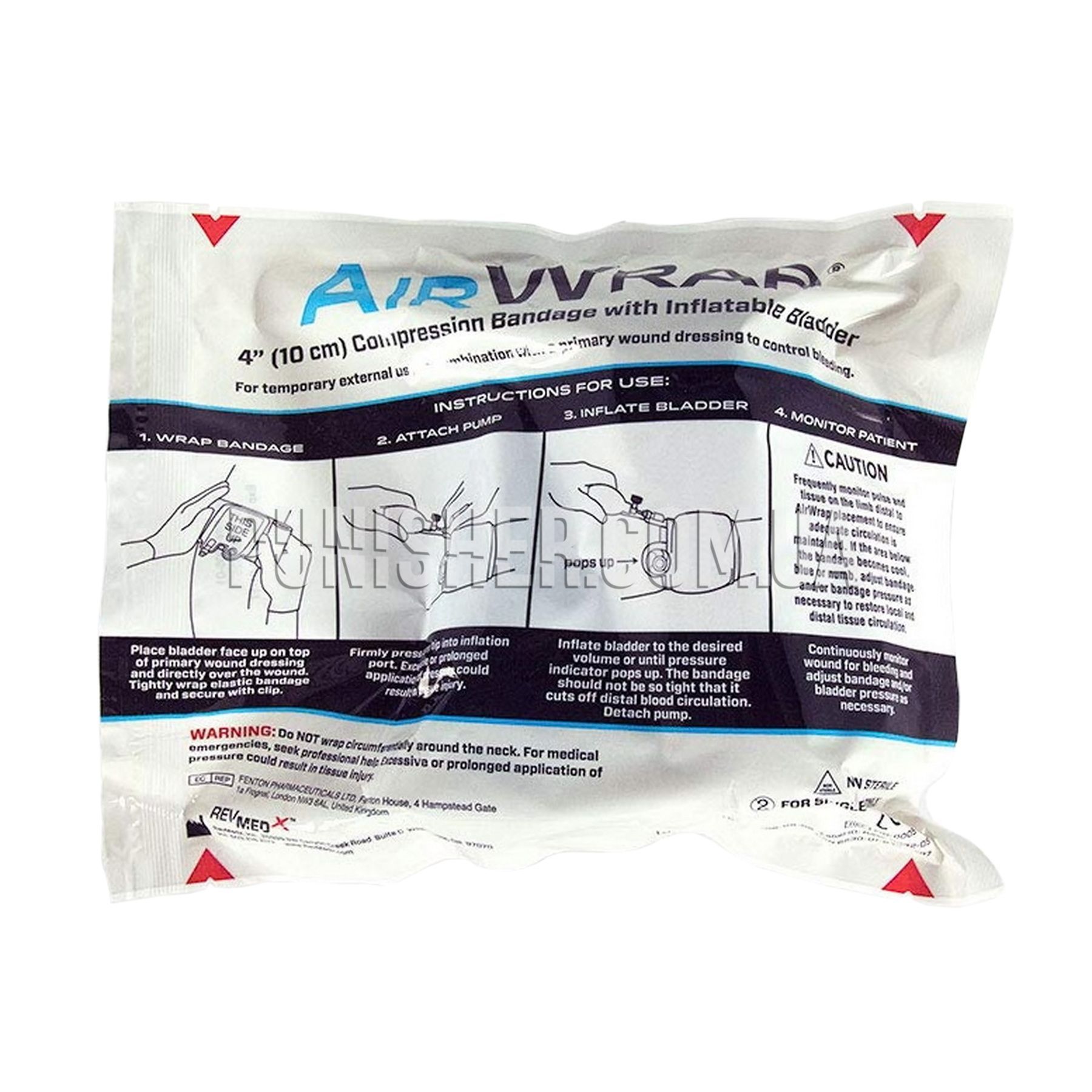 RevMedx AirWrap 4” Compression Bandage w/ Inflatable Bladder Tan buy ...