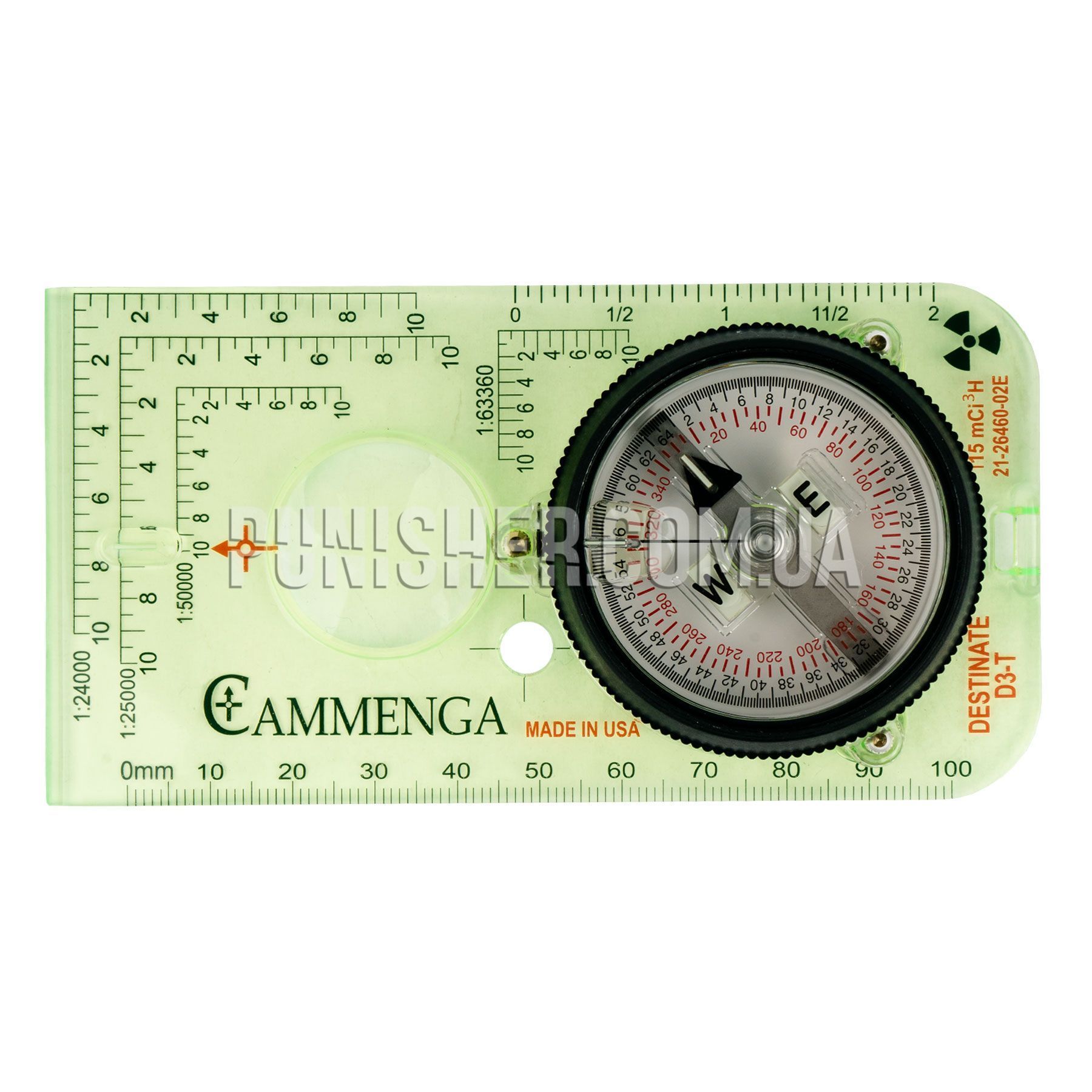 Компас Cammenga Tritium Protractor Compass D3-T з трітієвим ...