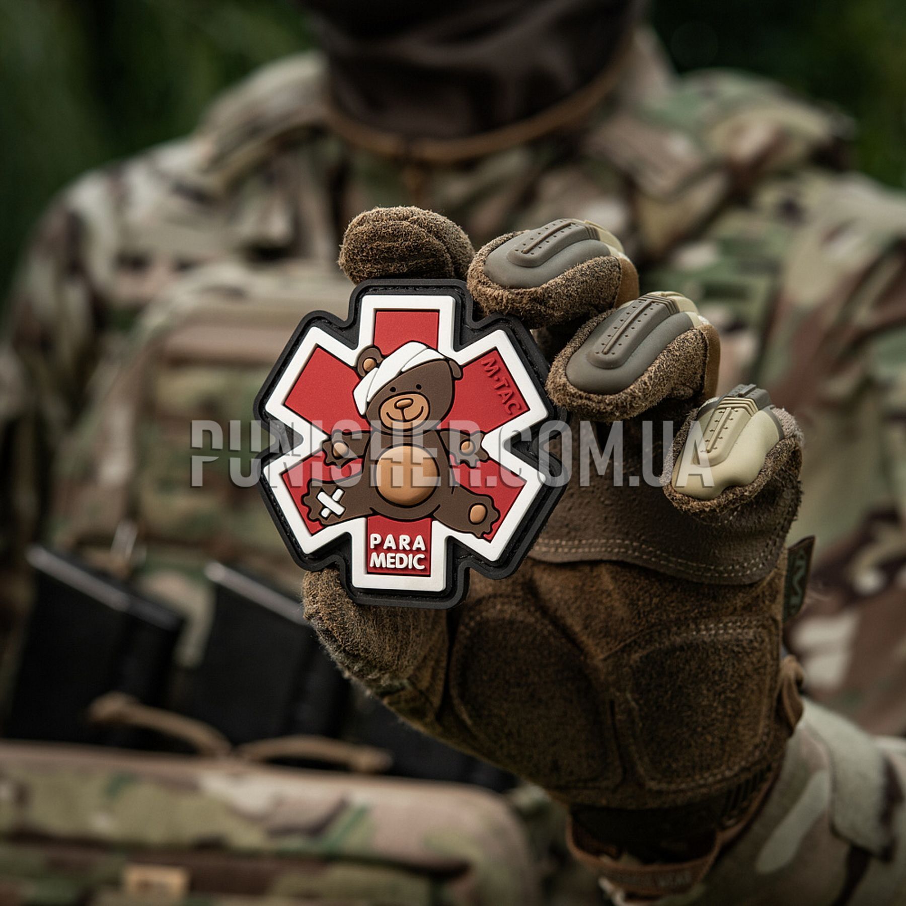 Нашивка M-Tac Paramedic Медвідь PVC Coyote/Black купити з доставкою по ...